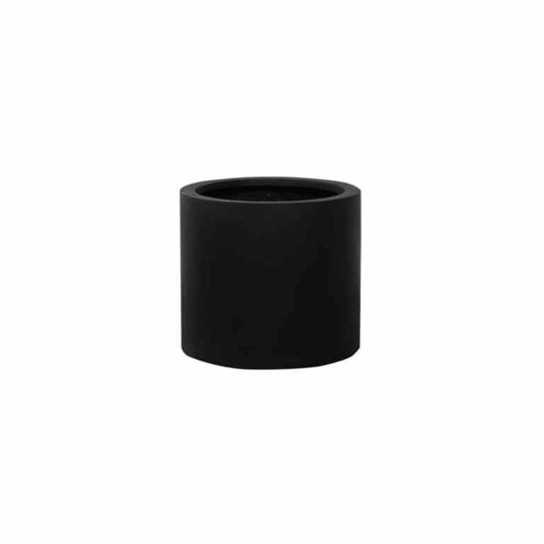 Fiberstone Round plain Ø28cm x 28,5cm matt black – RMshop – Rivièra ...
