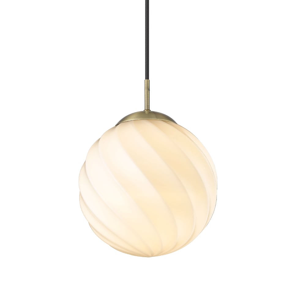 Twist Pendel Ø15cm. Opal G9 Antik Messing - RMshop - Rivièra Maison ...