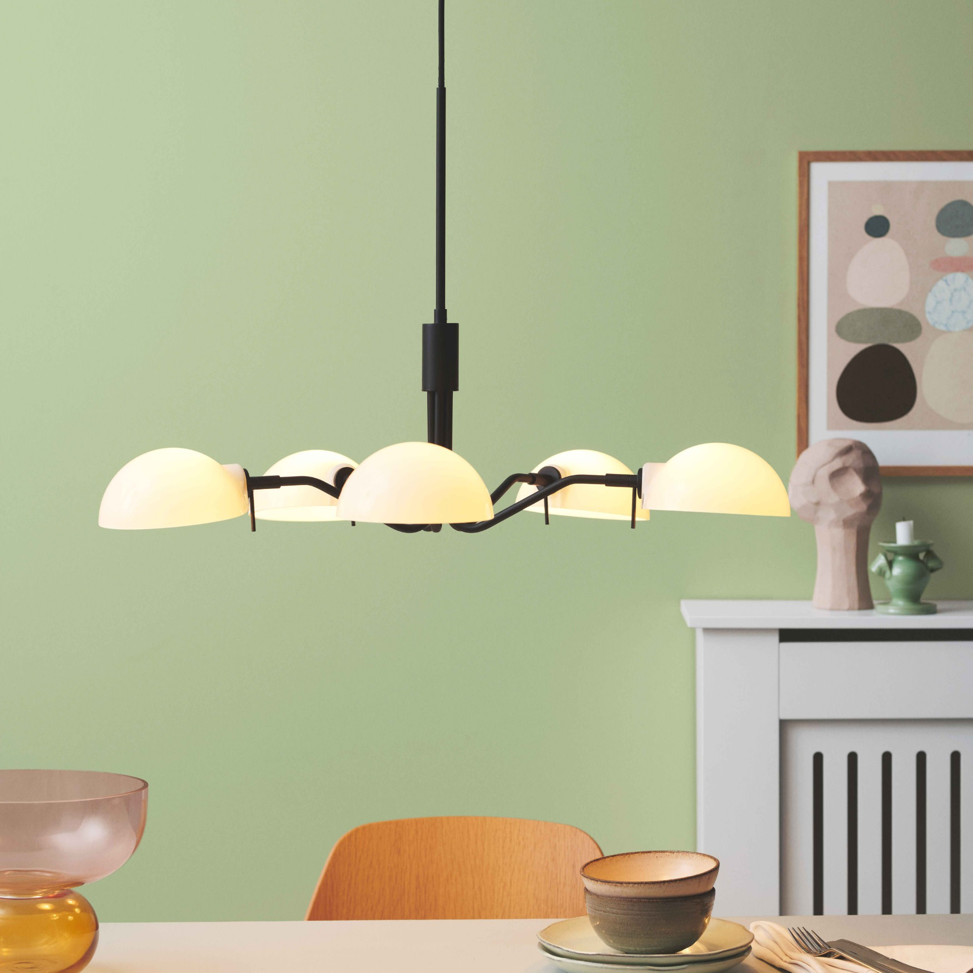 Kjøbenhavn lysekrone, dia 70cm Sort 5 X G9 - RMshop - Rivièra Maison ...